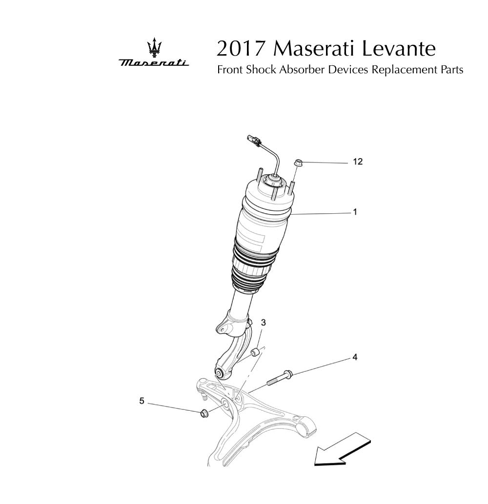 2017 Maserati Levante Front Shock Absorber Devices Replacement Parts ...
