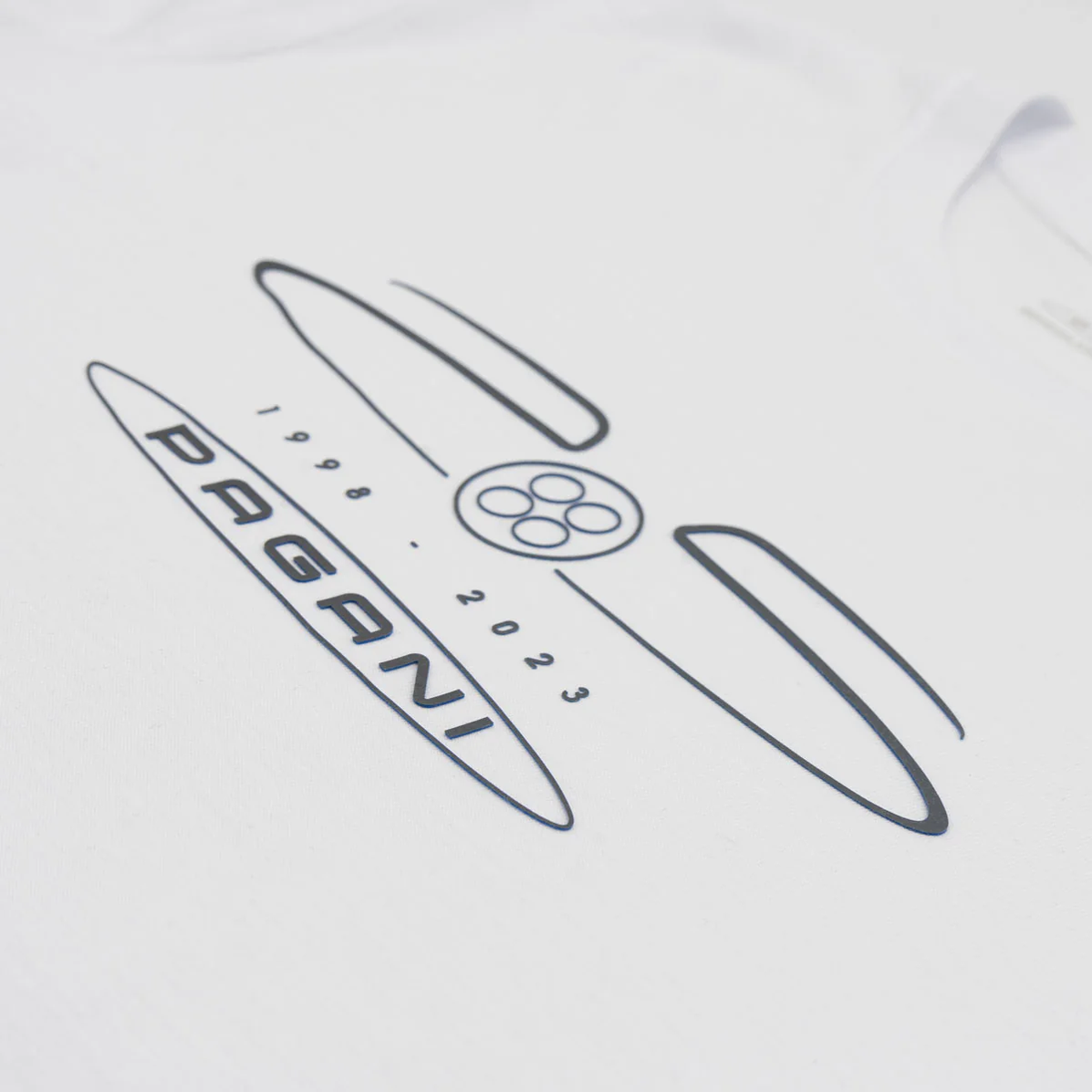 Pagani 25th Anniversary Logo White Shirt — Miller Motorcars Boutique