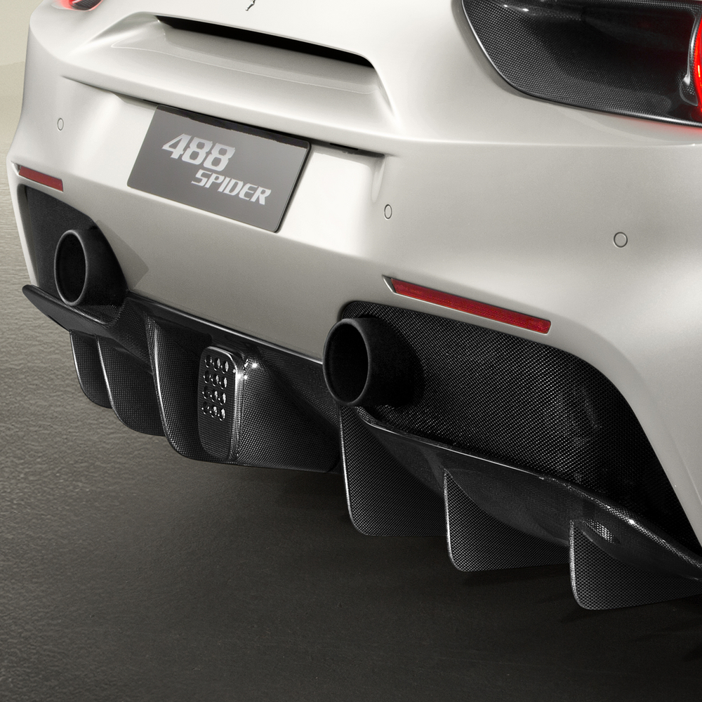 Ferrari 488 Carbon Fiber Rear Fog Light Bezel — Miller Motorcars Boutique