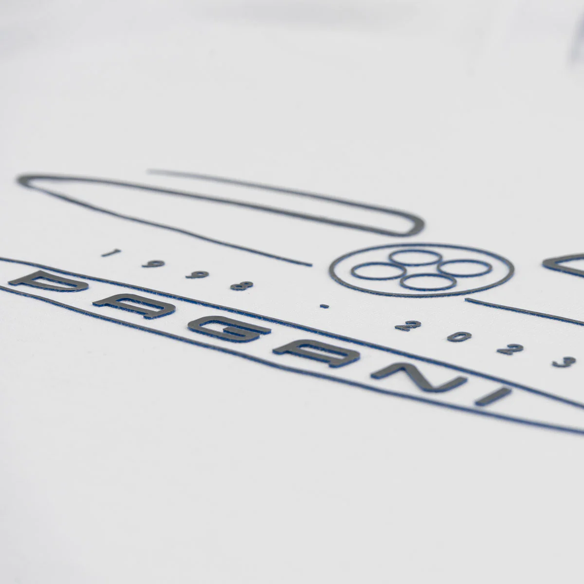 Pagani 25th Anniversary Logo White Shirt — Miller Motorcars Boutique