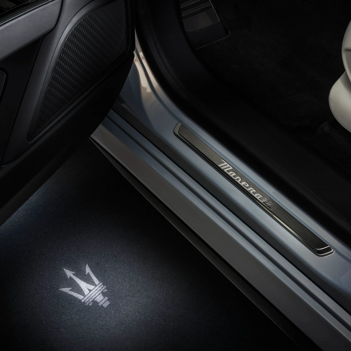 Maserati Courtesy Lights With Trident Logo — Miller Motorcars Boutique