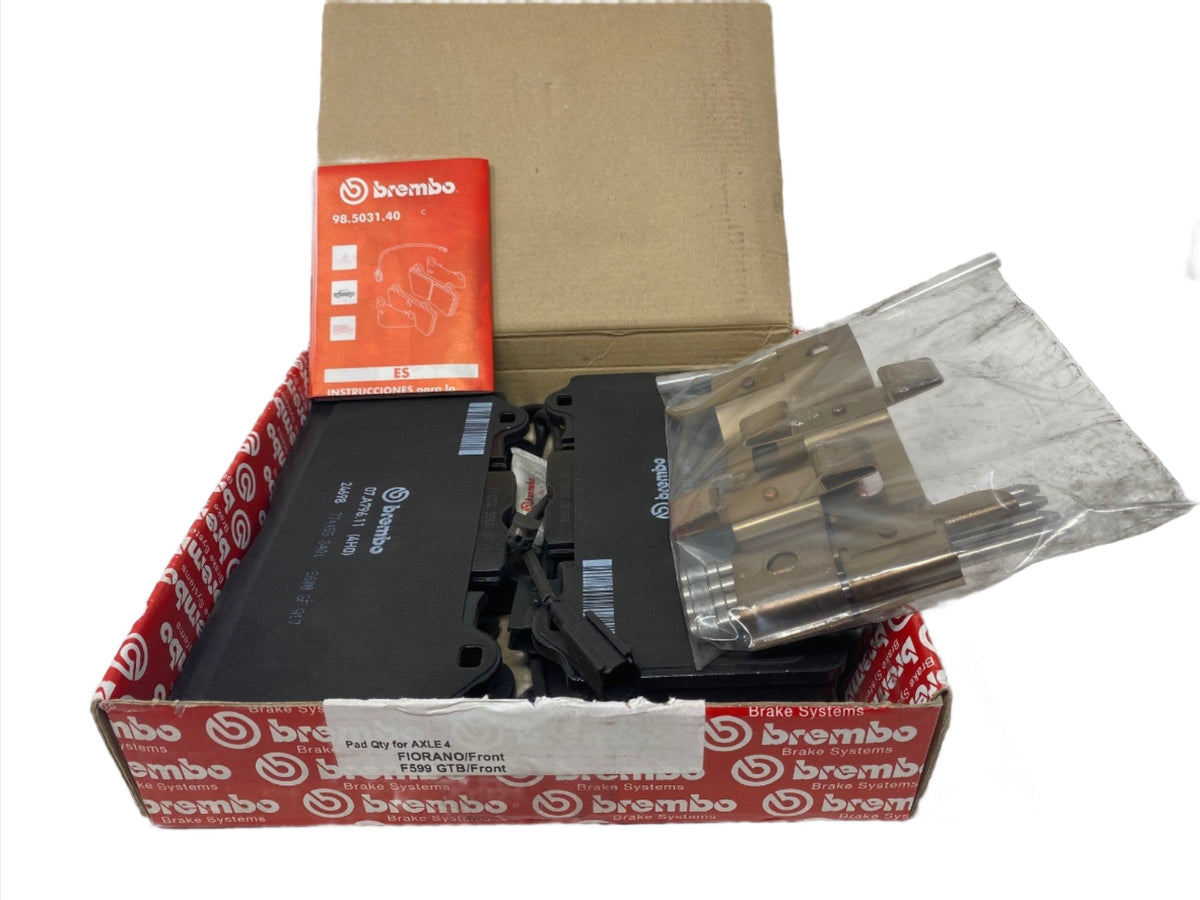 Ferrari Front Brake Pad Set With Clips & Sensor — Miller Motorcars Boutique