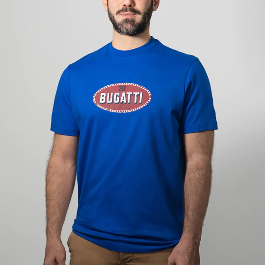 Bugatti Vintage Logo Blue Shirt – Miller Motorcars Boutique