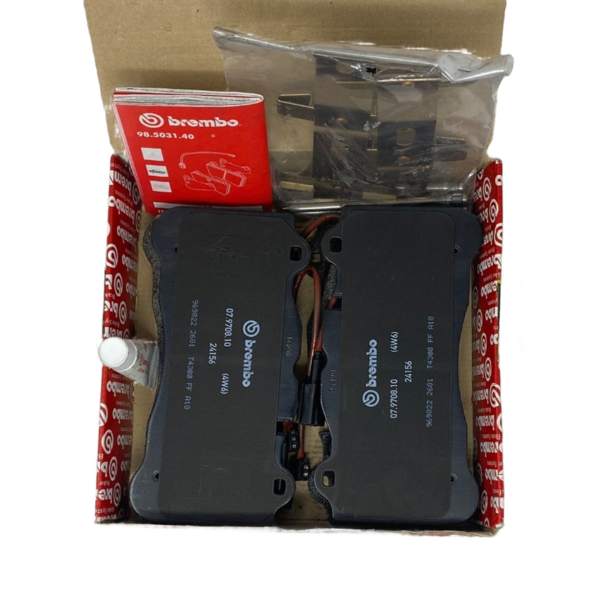 Ferrari Front Brake Pad Set, Complete with Hardware & Sensors — Miller ...